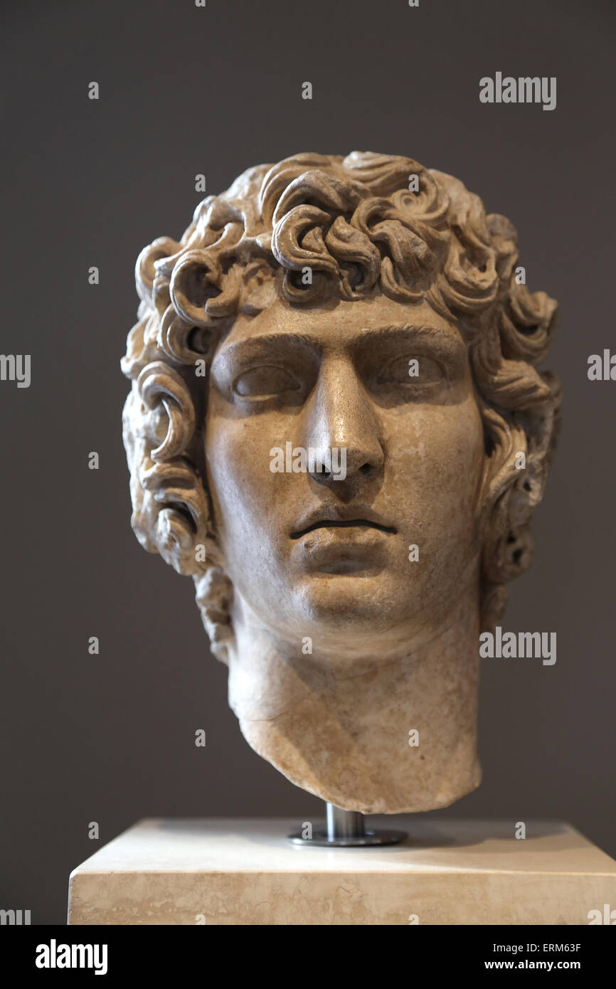 Portrait of Antinoo (111-130). Bithynian Greek youth, favourite of ...