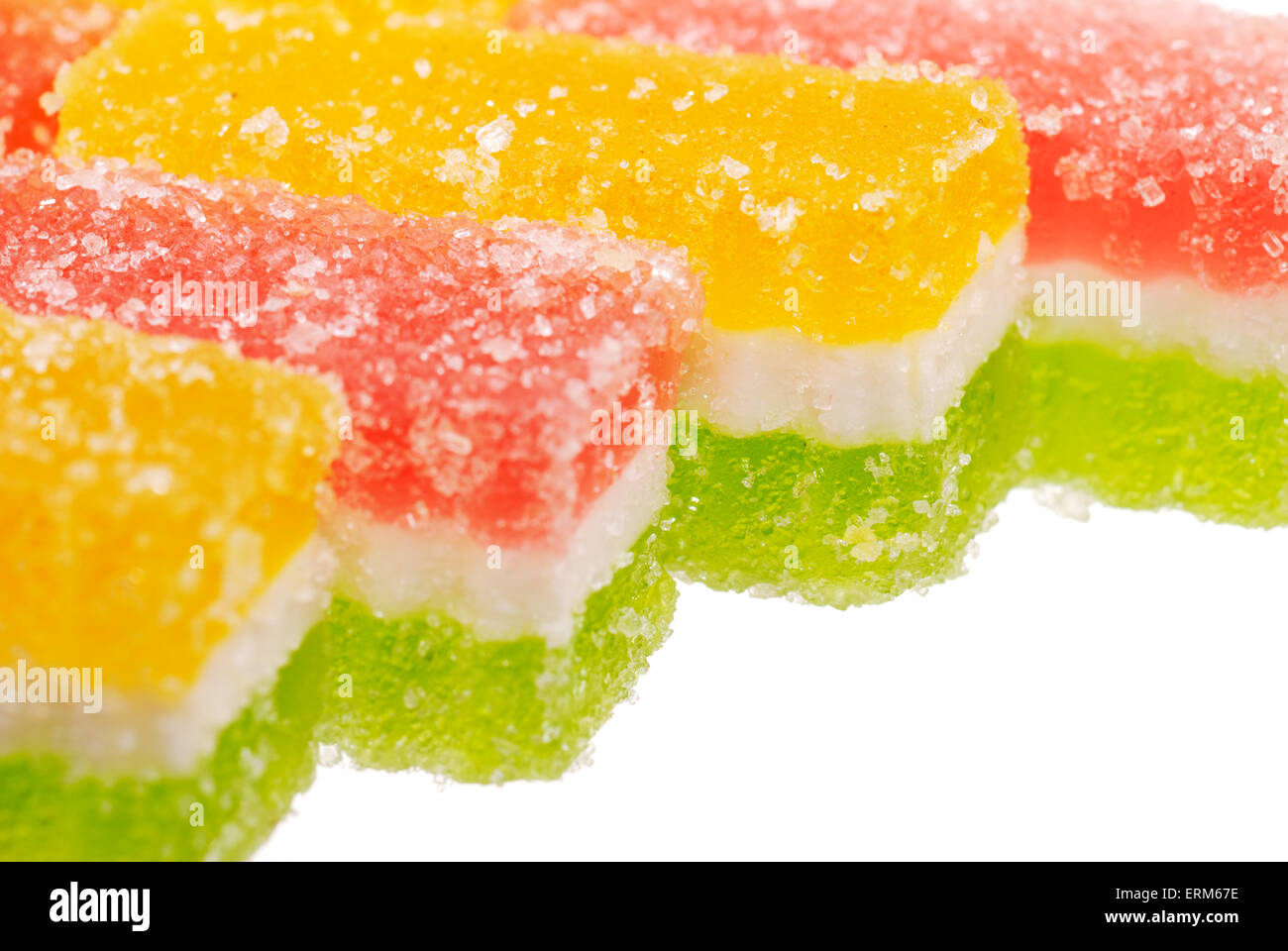 Fruit candy slices on the isolated white Stock Photo - Alamy