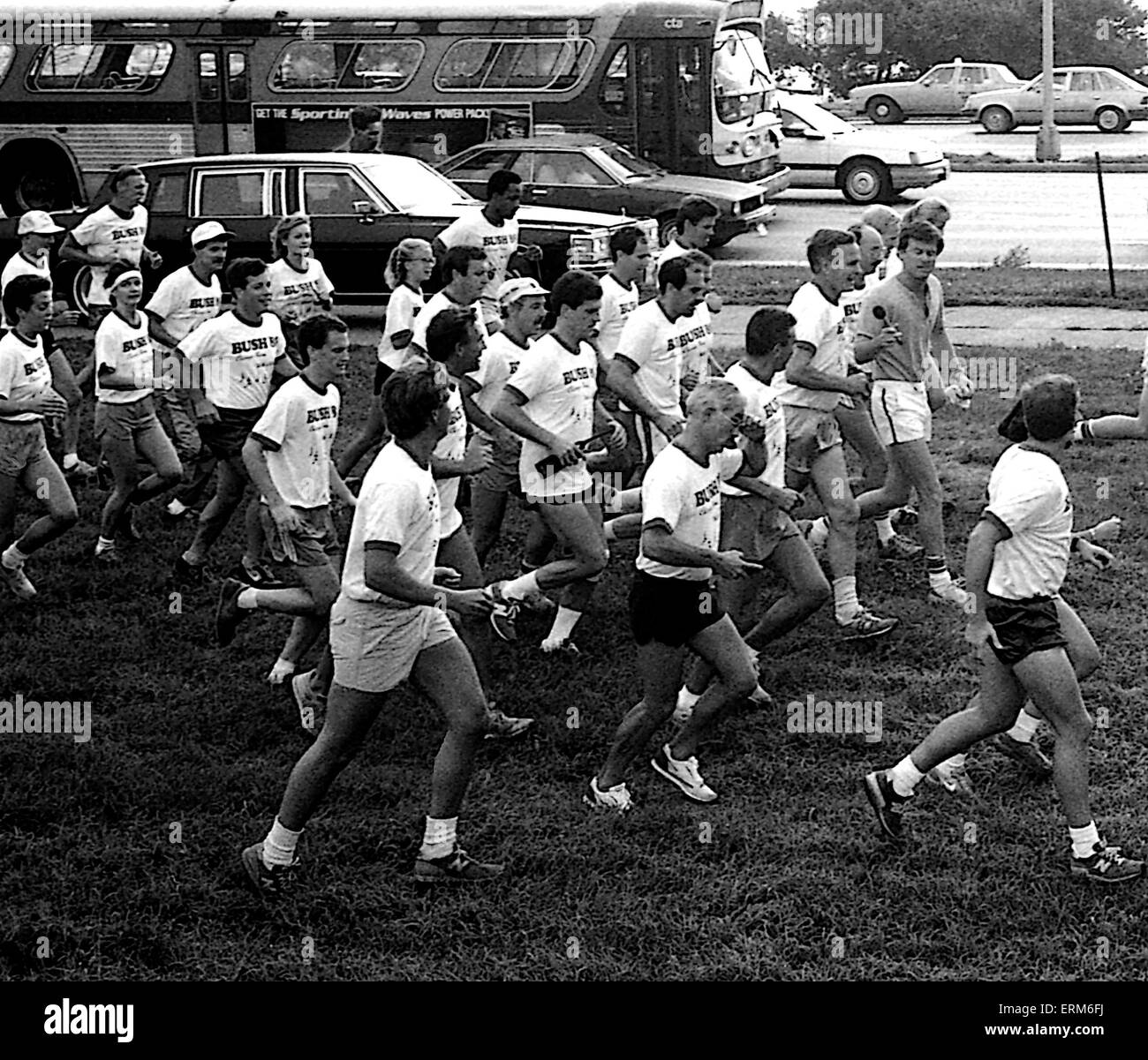 Chicago, Illinois, USA 22nd August 1988 Vice-President George H.W. Bush ...