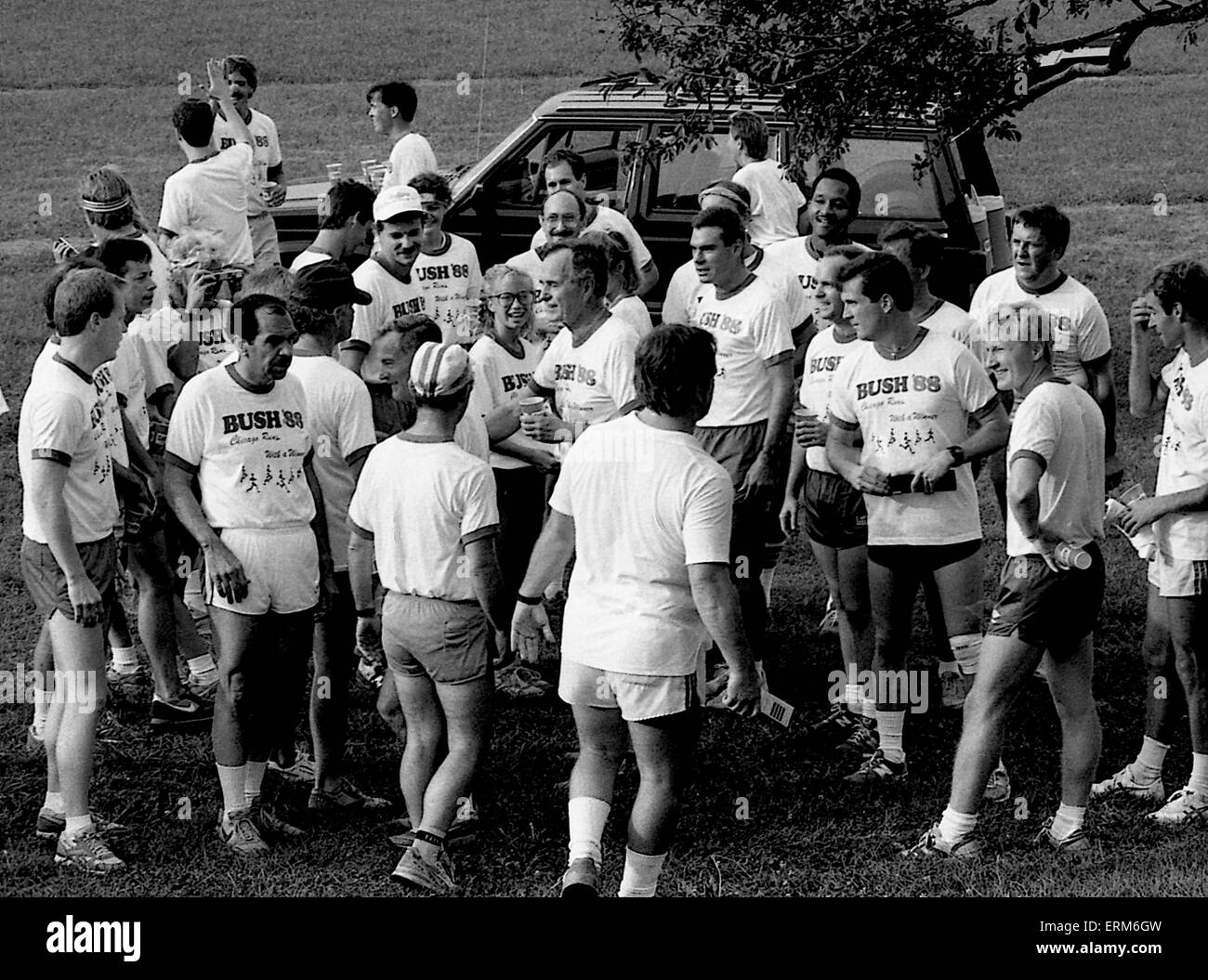 Chicago, Illinois 8-22-1988 Vice-President George H.W. Bush goes ...