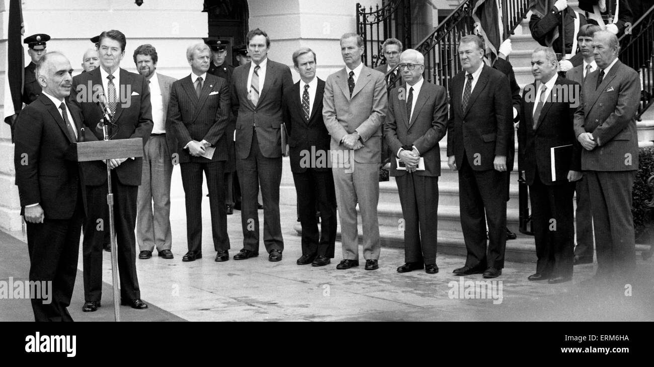 Washington, DC., USA, 13th February 1984 President Ronald Reagan with ...