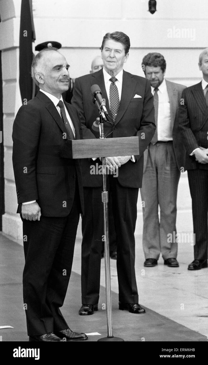 Washington, DC., USA 13th February 1984 President Ronald Reagan with ...