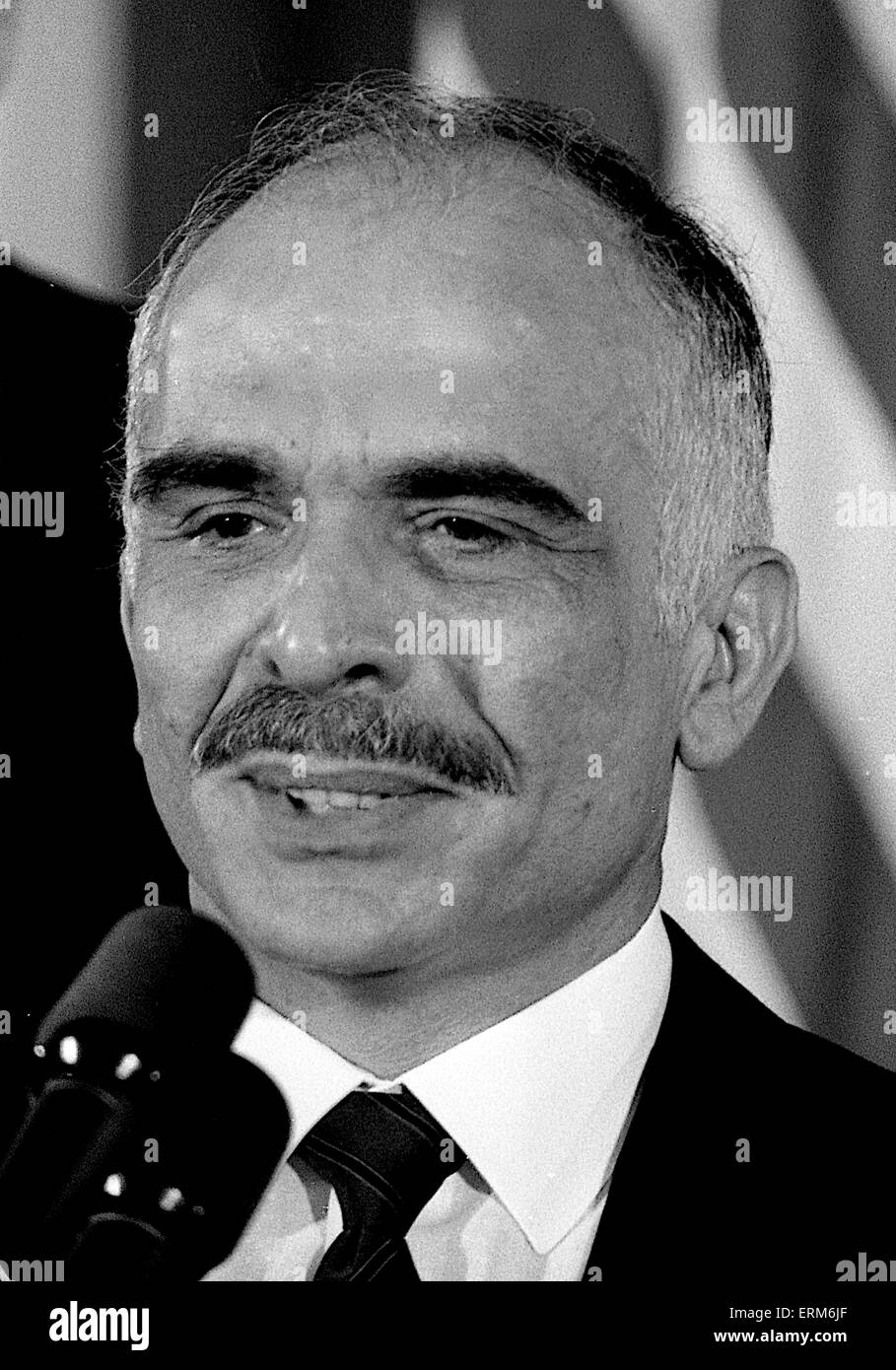 Washington, DC., USA 14th February 1984 King Hussein II of Jordan ...