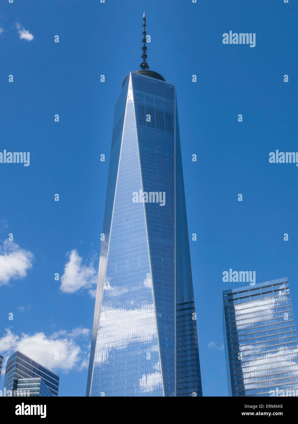The National September 11 Memorial Site with The Freedom Tower, Lower ...
