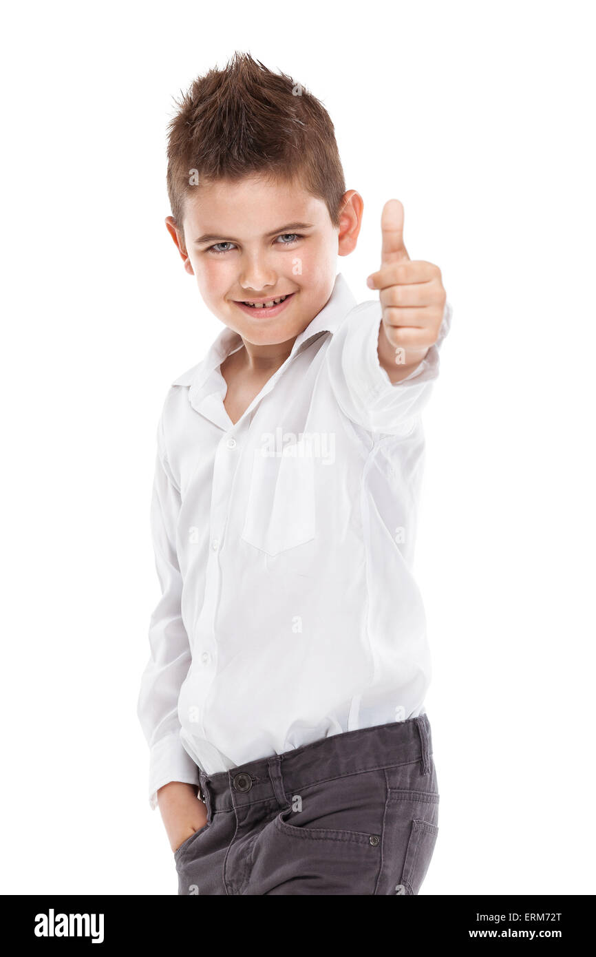 standing young cool boy isolated over white background Stock Photo - Alamy