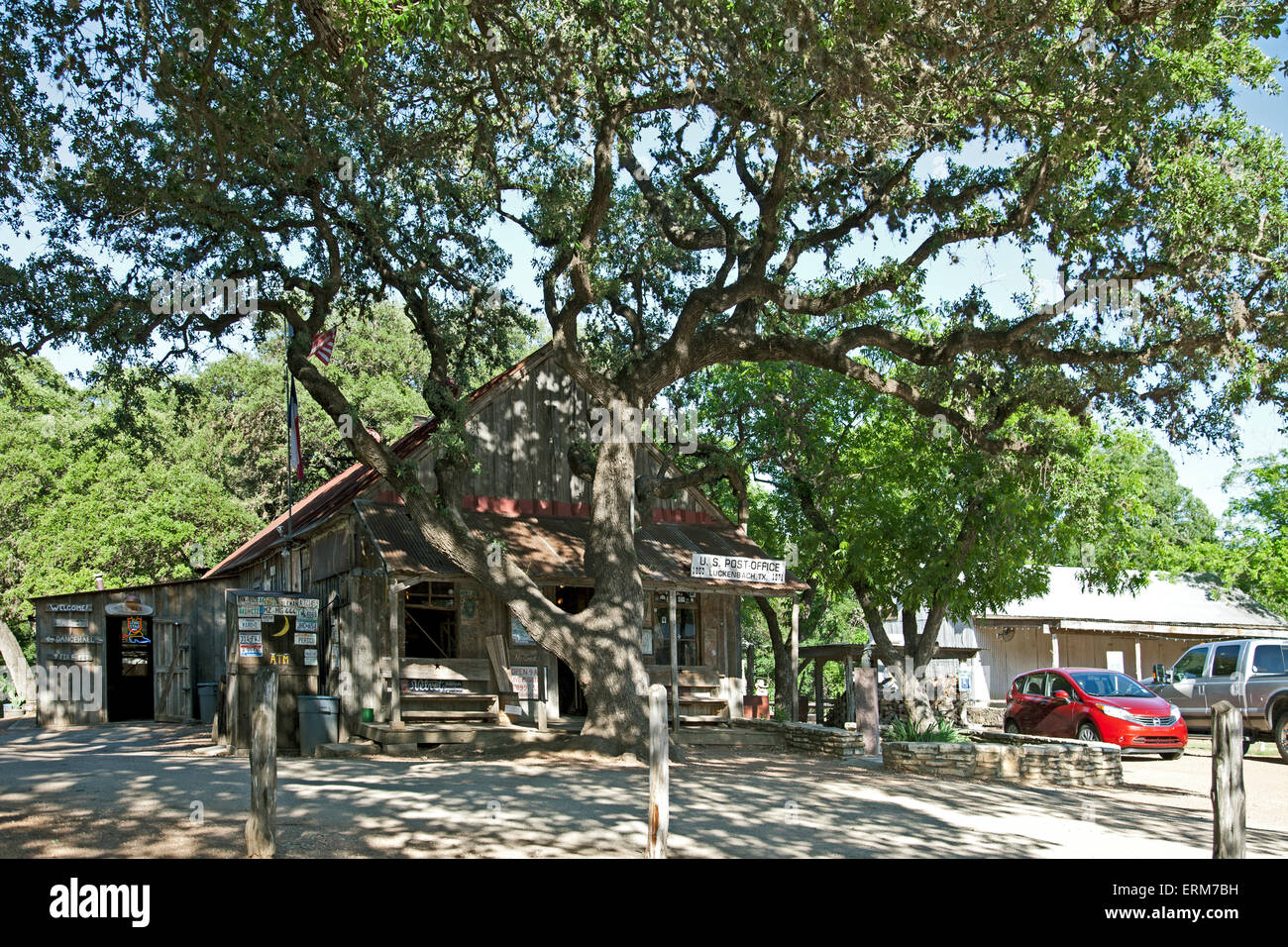 Built in 1850, this rustic, frontier-style building is Luckenbach's ...