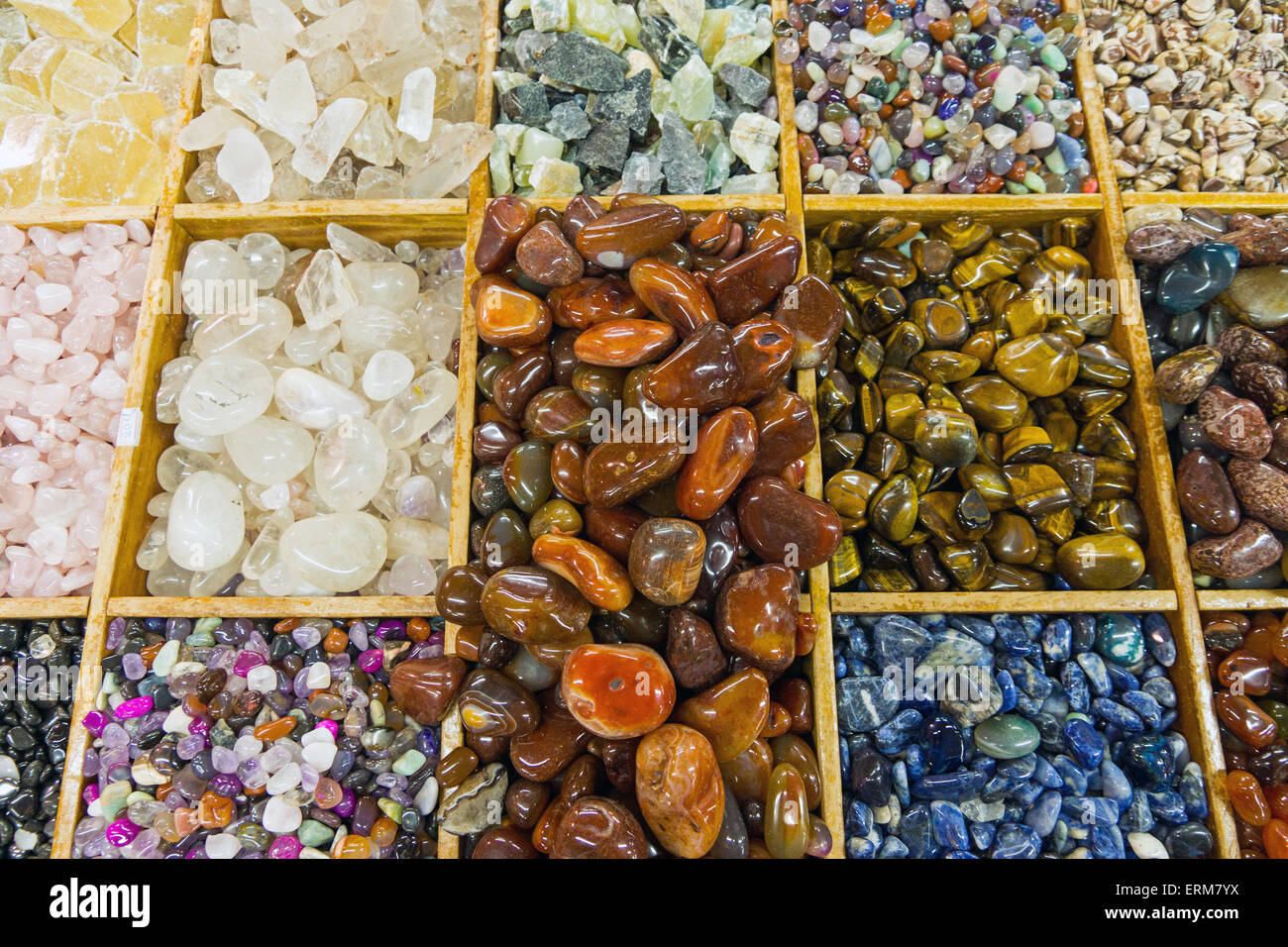 A selection of some beautiful semiprecious stones Stock Photo - Alamy