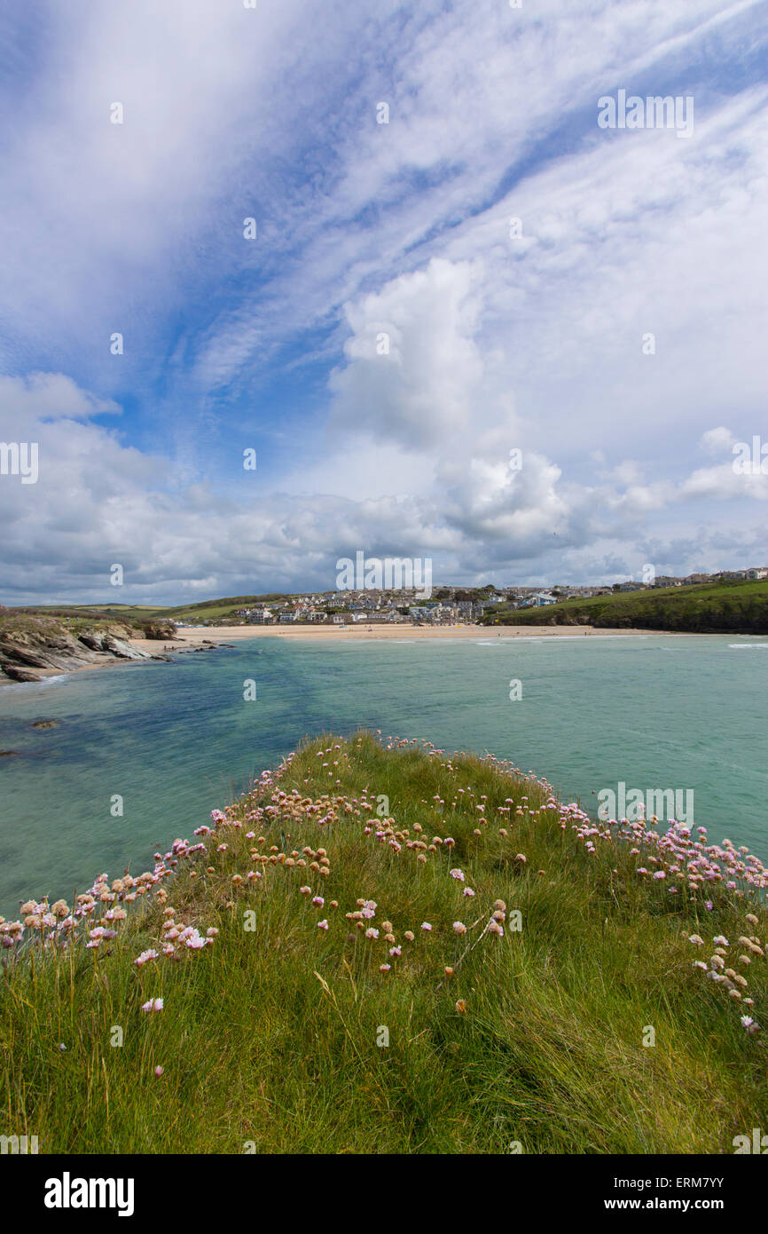 Porth Beach, Newquay, Cornwall, England Stock Photo - Alamy