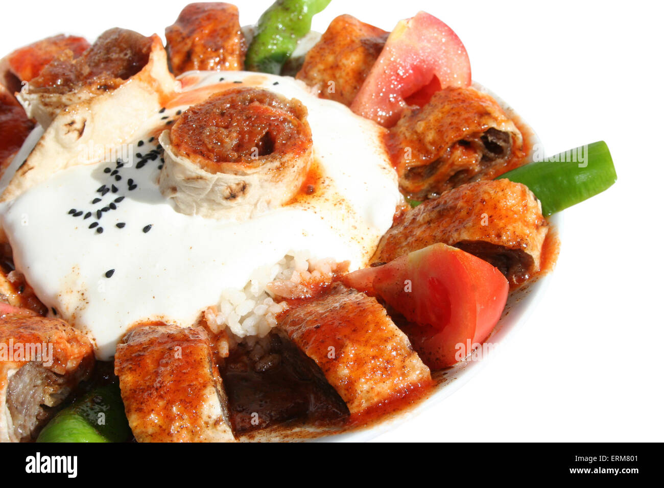 Iskender kebap on spit hi-res stock photography and images - Alamy