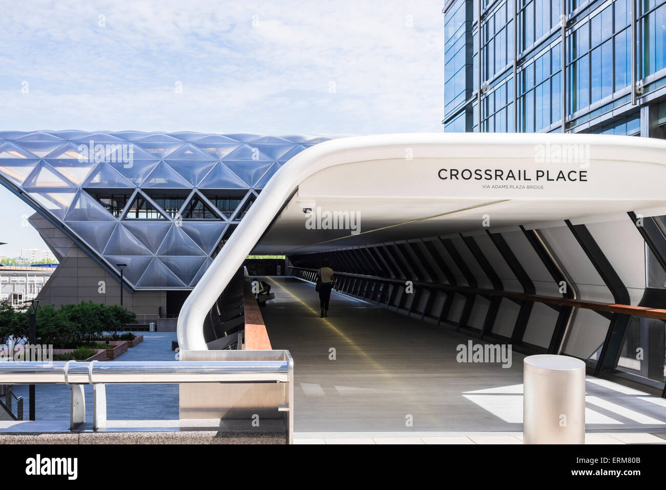Crossrail station at Canary Wharf Docklands, London, England, U.K Stock ...