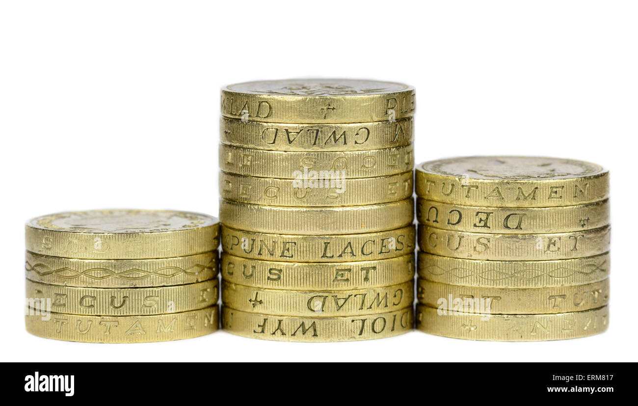 Pounds coins stack hi-res stock photography and images - Alamy