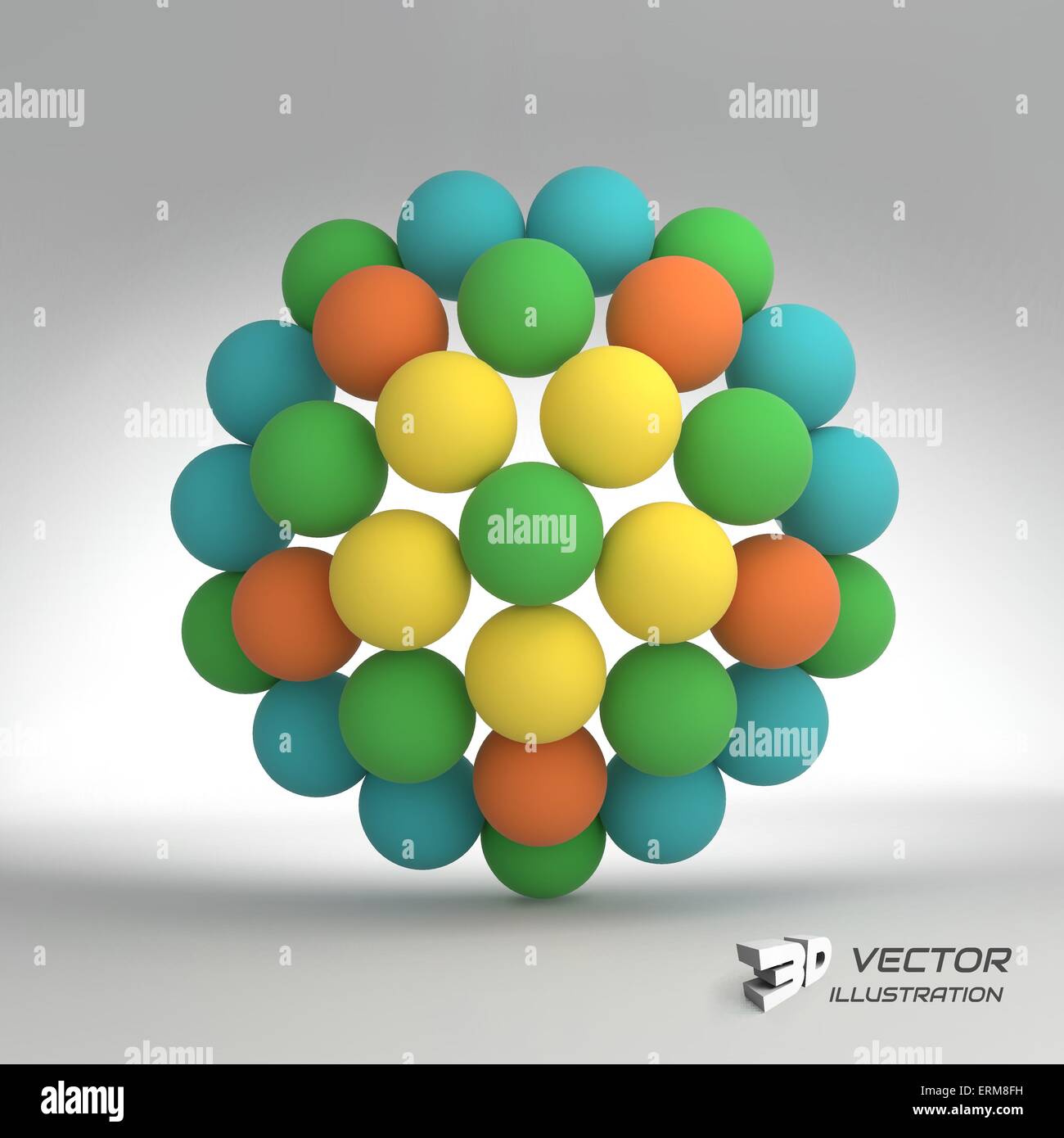 Sphere. 3d vector template. Abstract illustration Stock Vector Image ...