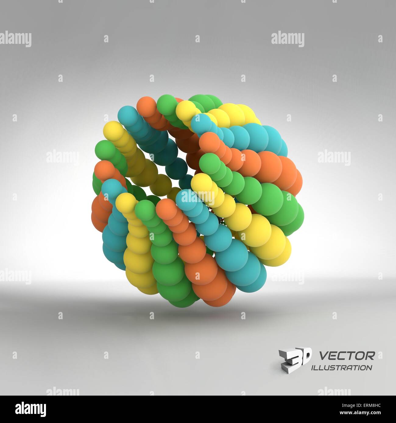 3d abstract spheres composition. Vector illustration Stock Vector Image ...