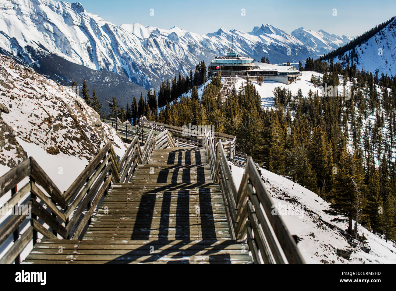 Lookout over Sulphur Mountain in Banff National Park; Banff, Alberta ...