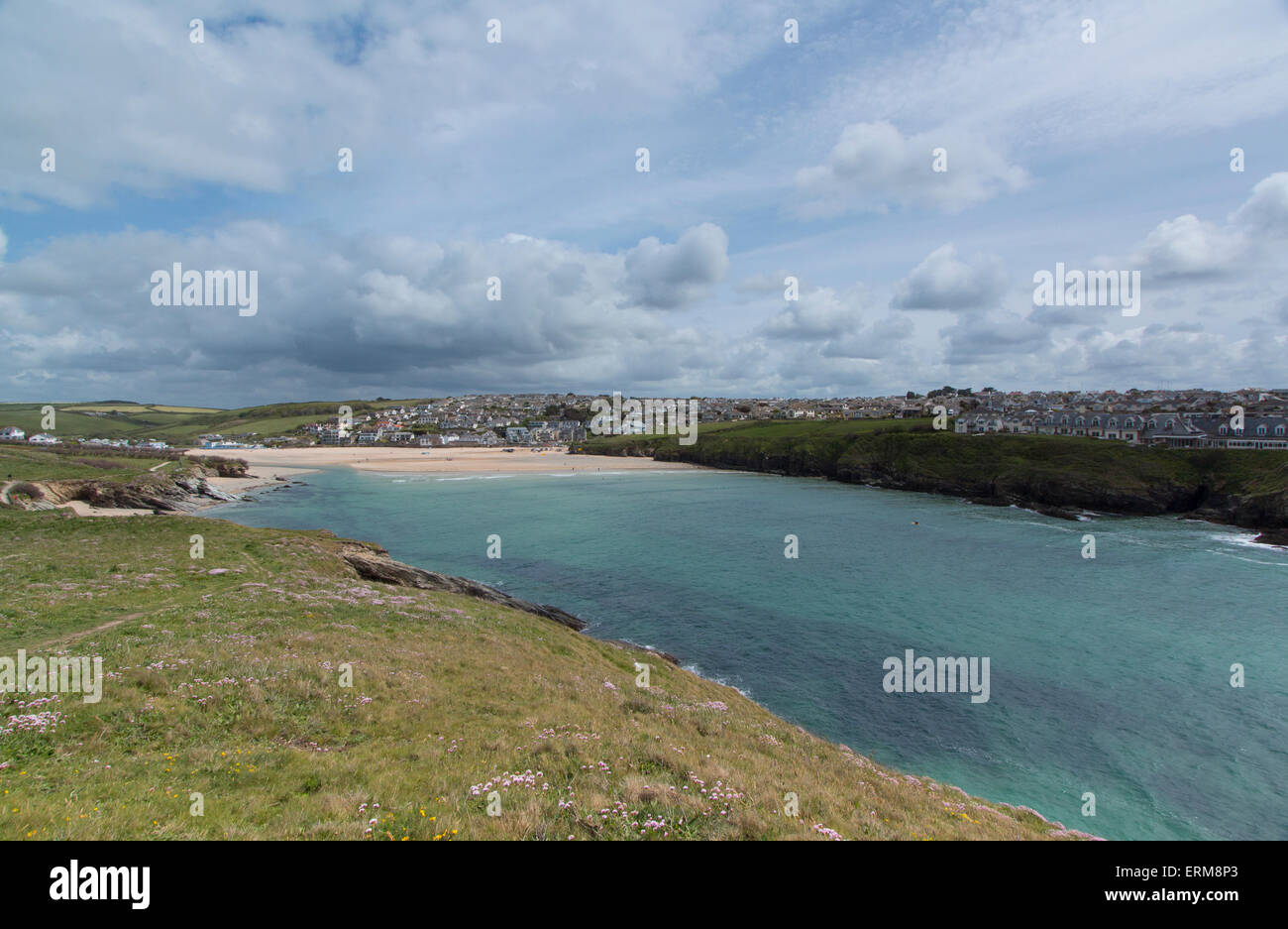 Porth Beach, Newquay, Cornwall, England Stock Photo - Alamy
