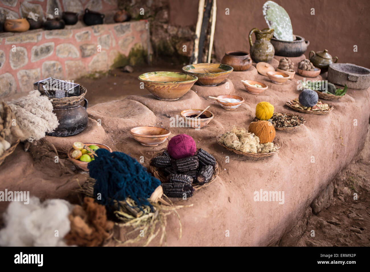 Peru - Incan - Alpaca Dyes Stock Photo - Alamy