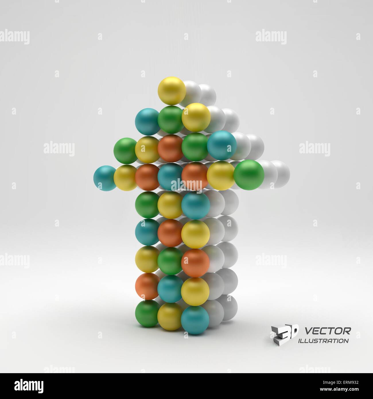 Spheres forming an arrow. Business concept illustration Stock Vector ...