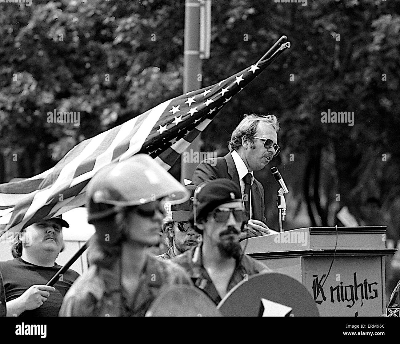 Chicago, Illinois 6-28-1986 Thom Robb National Chaplain of the KKK at a ...
