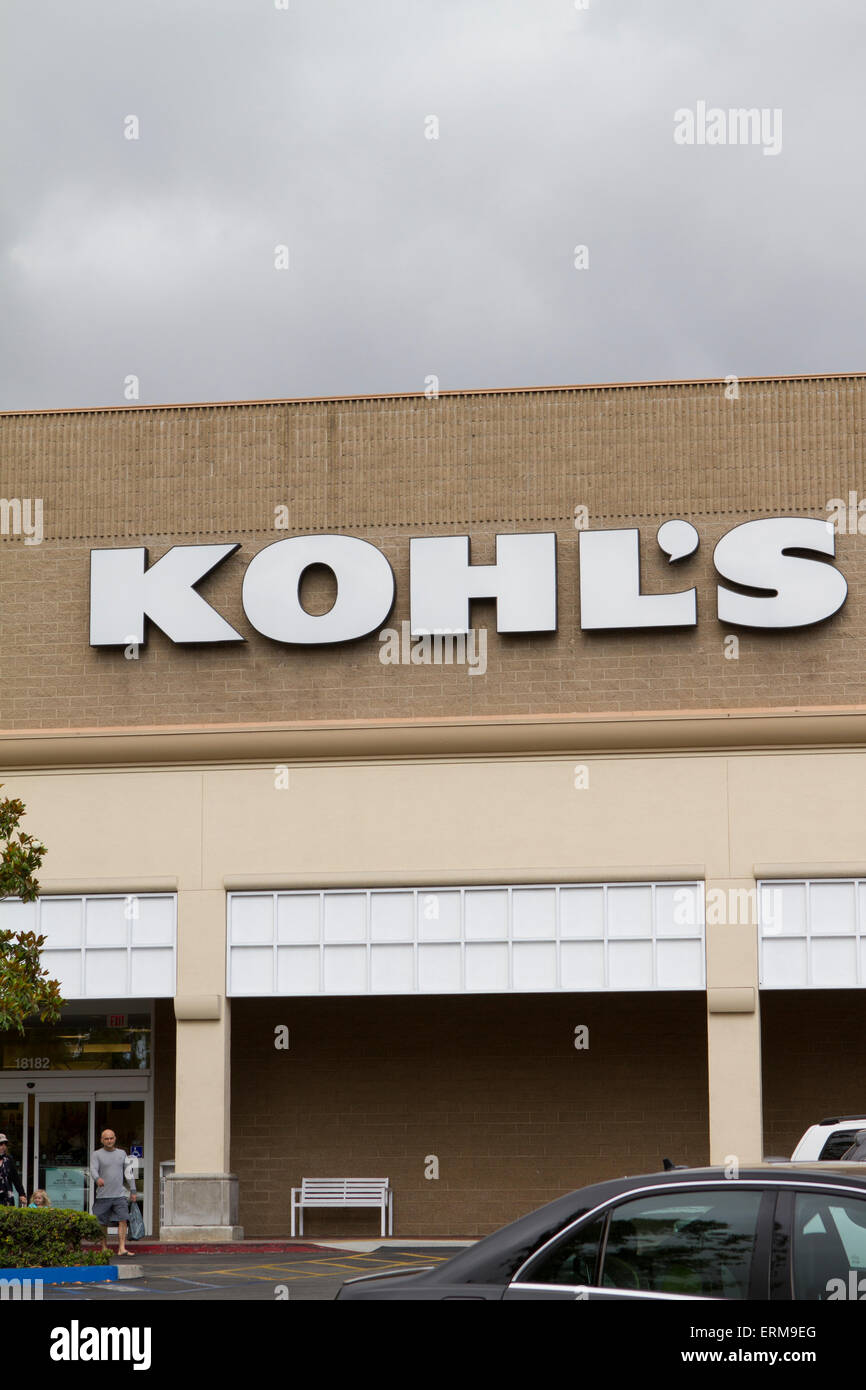 Kohl's store exterior and sign at location in Tustin California Stock ...