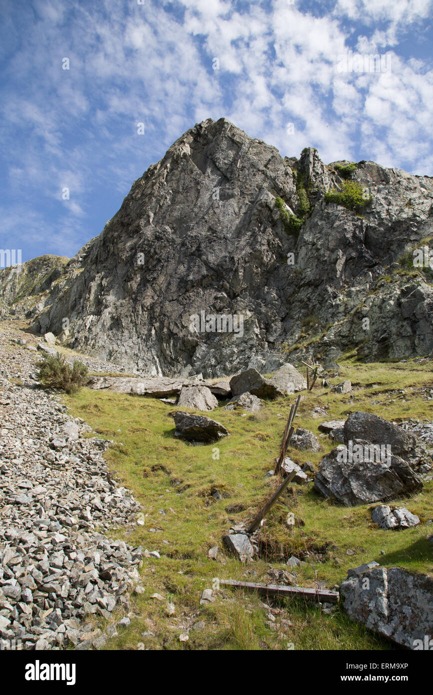 Craig yr Aderyn (Bird's Rock) near Llanfihangel-y-pennant. The crag is ...