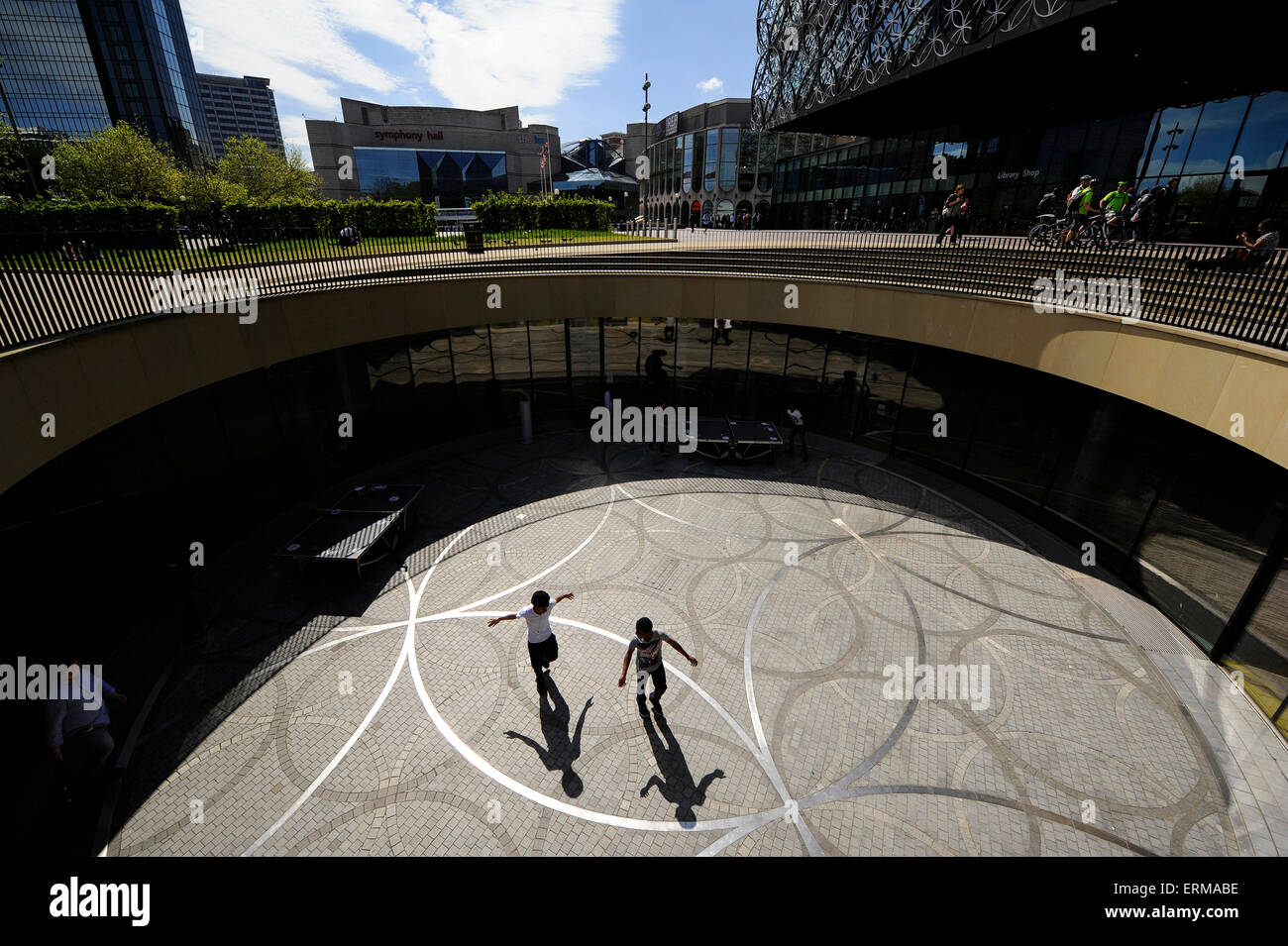 Children having fun in the lower ground area of Library of Birmingham ...