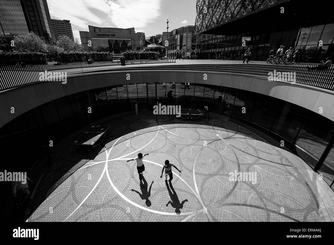 Children having fun in the lower ground area of Library of Birmingham ...