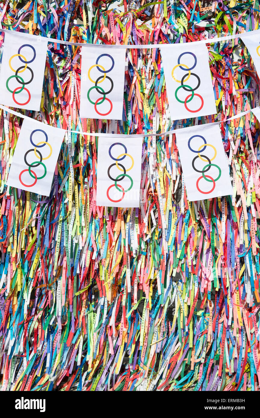 Olympic flag bunting hi-res stock photography and images - Alamy