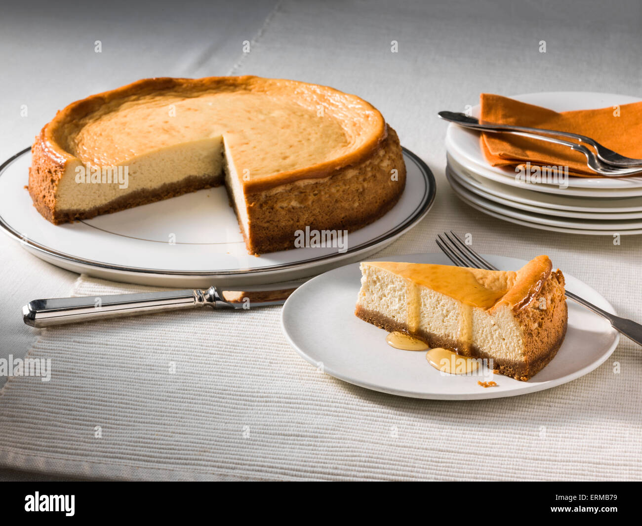 Vanilla agave cheesecake dessert hi-res stock photography and images ...