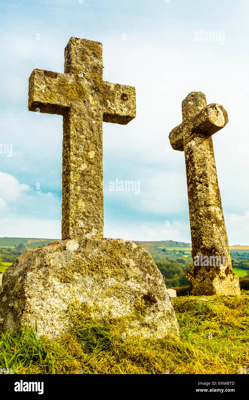 Graveyard church grave yard cross hi-res stock photography and images ...
