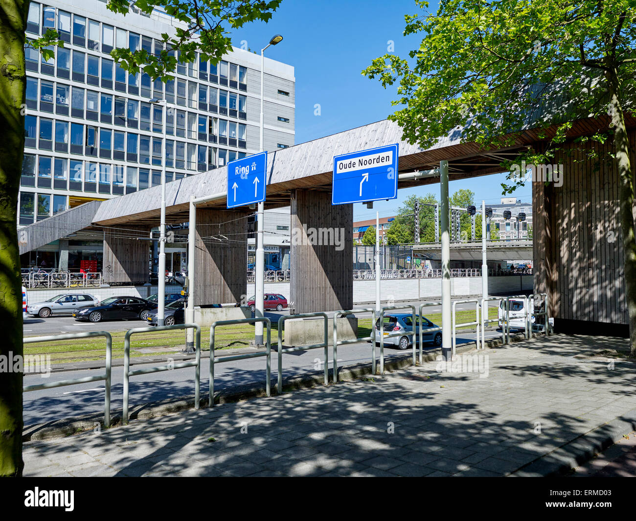 Luchtsingel yellow bridge rotterdam hi-res stock photography and images ...