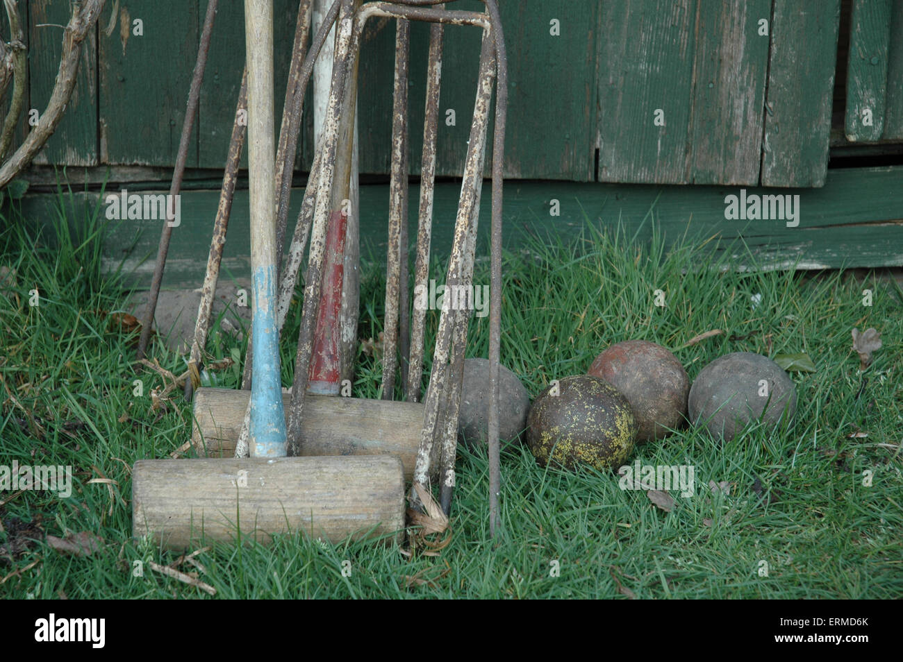 Vintage croquet set hi-res stock photography and images - Alamy