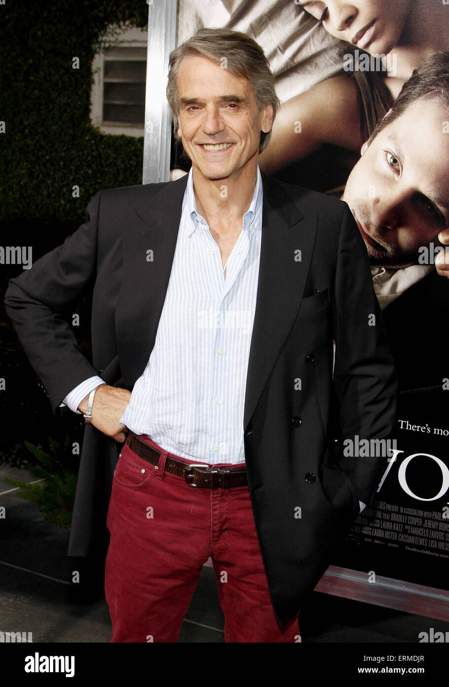 Jeremy Irons at the Los Angeles premiere of 'The Words' held at the ...