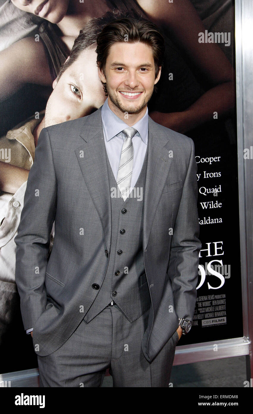 Ben Barnes at the Los Angeles premiere of 'The Words' held at the ...