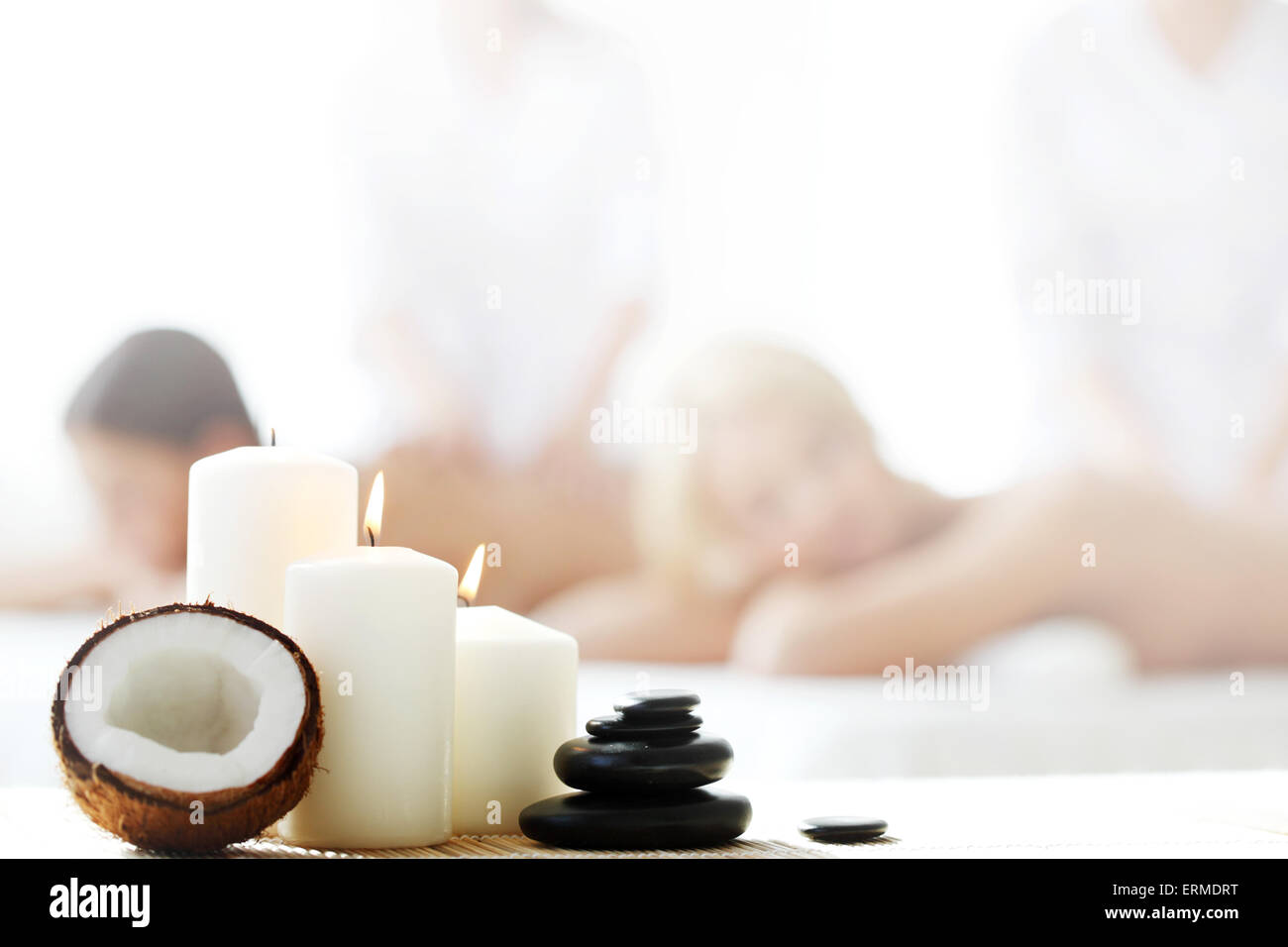 beautiful women at spa session Stock Photo - Alamy