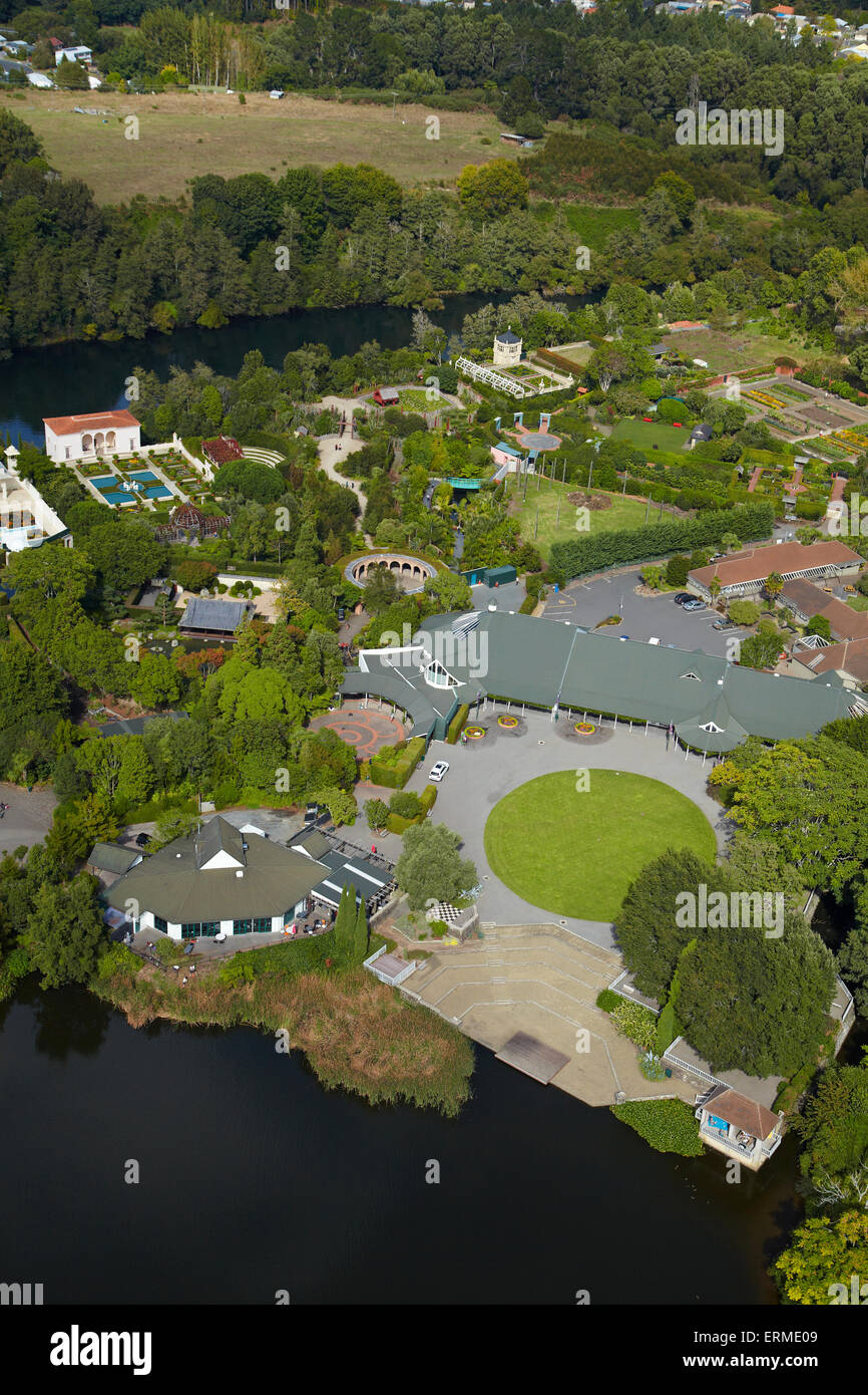 Hamilton Gardens, Hamilton, Waikato, North Island, New Zealand - aerial ...