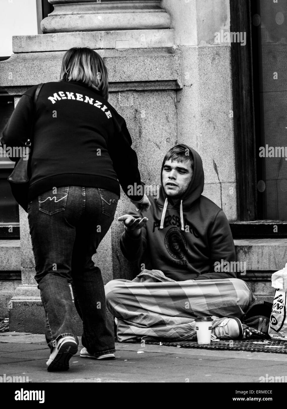 Homeless Man On The Street Stock Photo - Alamy