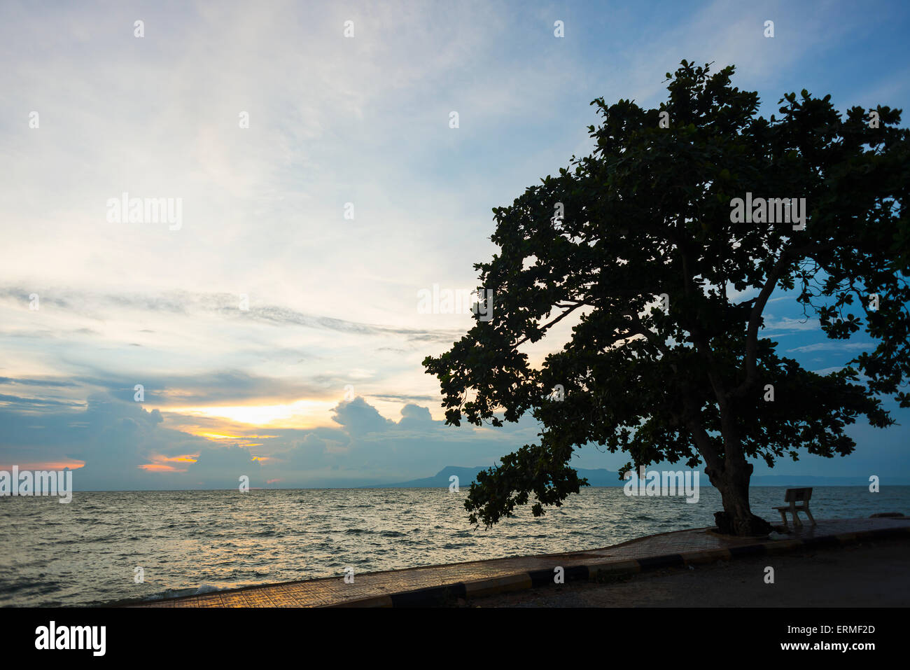 Sunset over the ocean; Kep, Cambodia Stock Photo - Alamy