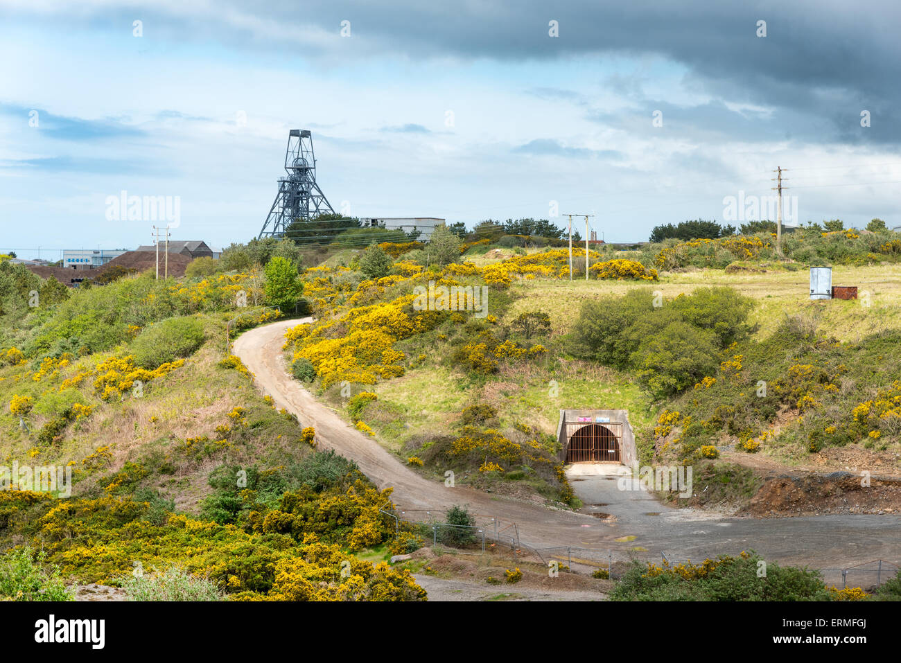 South Crofty Mine, Pool, Cornwall. The headgear is the New Cooks ...