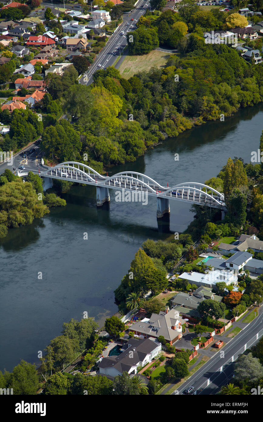 Waikato River and Fairfield Bridge (1937), Hamilton, Waikato, North ...