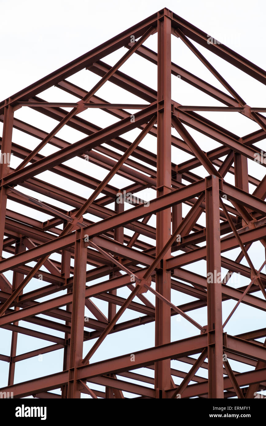 Metal girders unfinished building structure hi-res stock photography ...