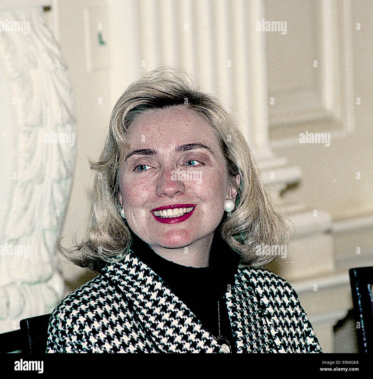 Washington, DC.,USA 14th April 1993 First Lady Hillary Rodham Clinton ...