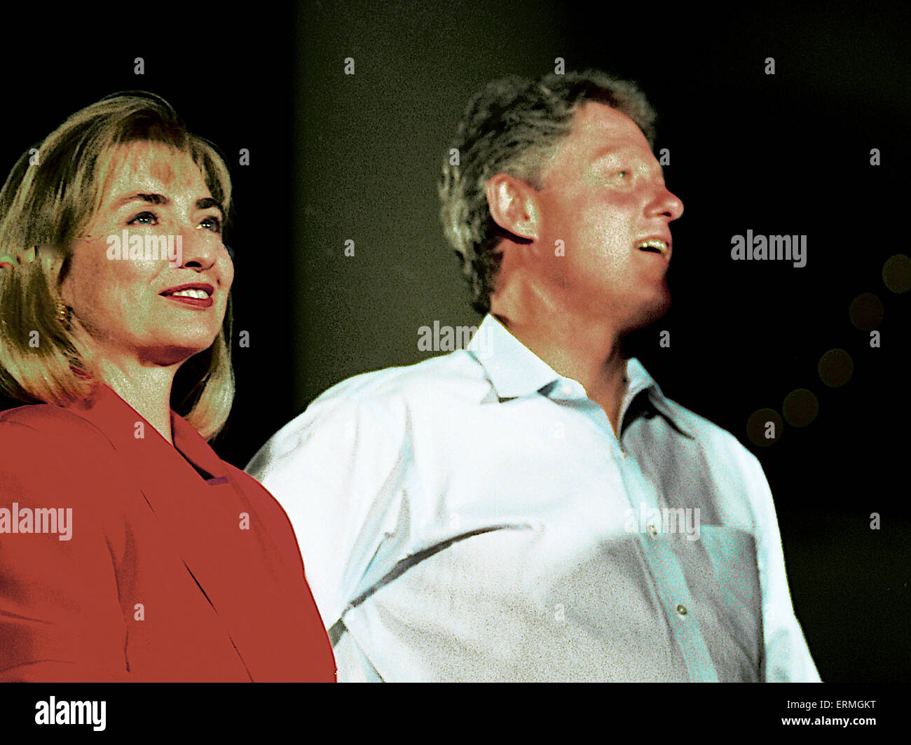 Waco. Texas. 8-28-1992 Clintons on the 1992 campaign. William Jefferson ...