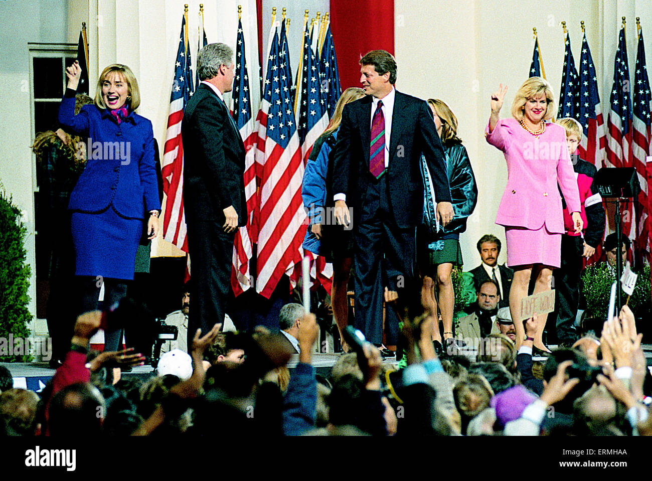 Little Rock, Arkansas. 11-3-1992 Clinton/Gore Election night victory ...