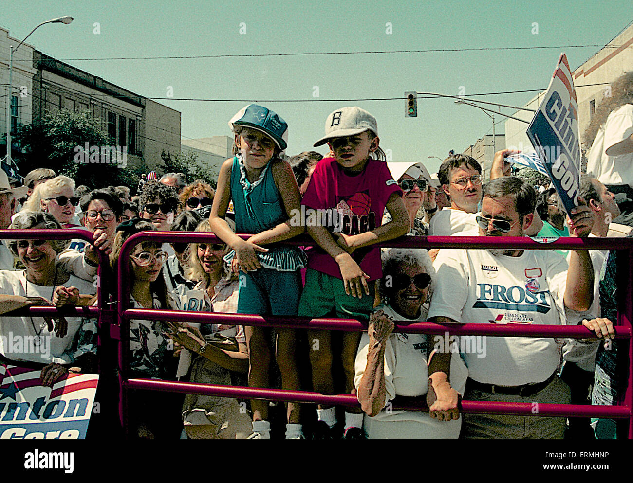 Corsicana, Texas, USA 28th August 1992 Clinton/Gore Campaign Bus Tour ...