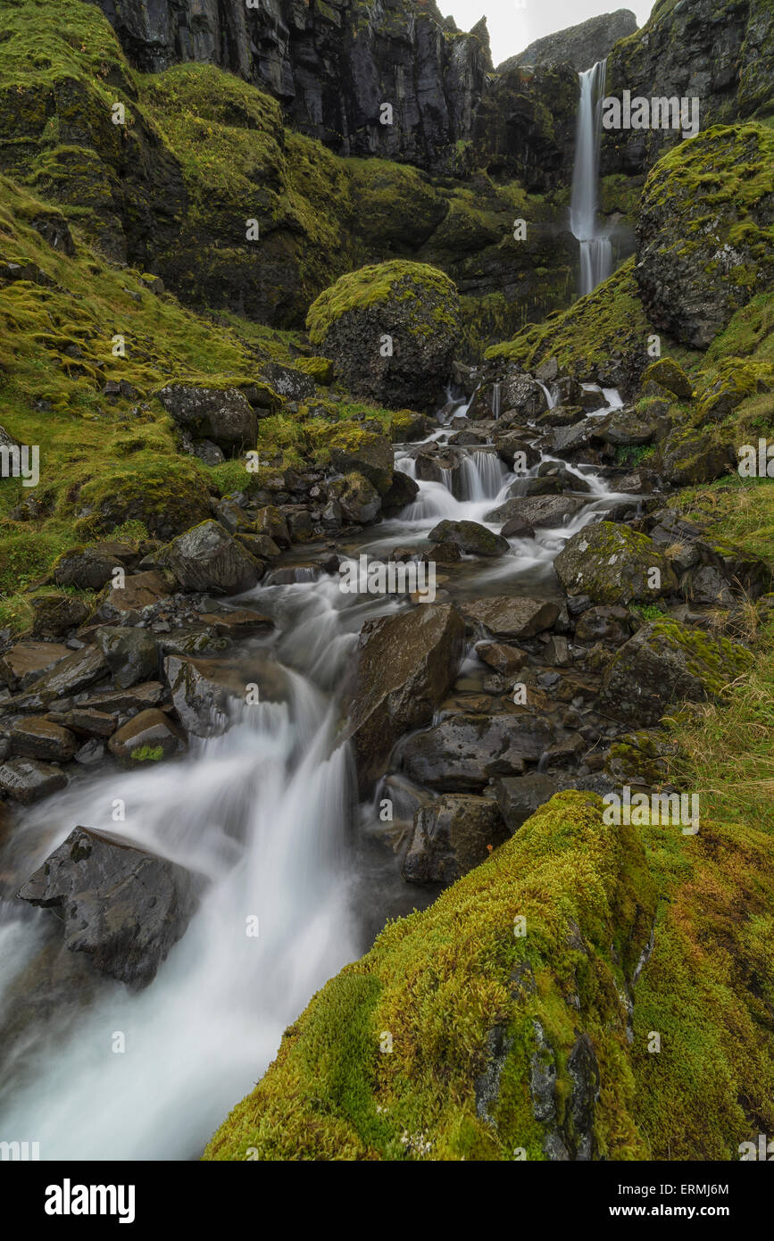 Small stream running off of a cliff along an area called the ...
