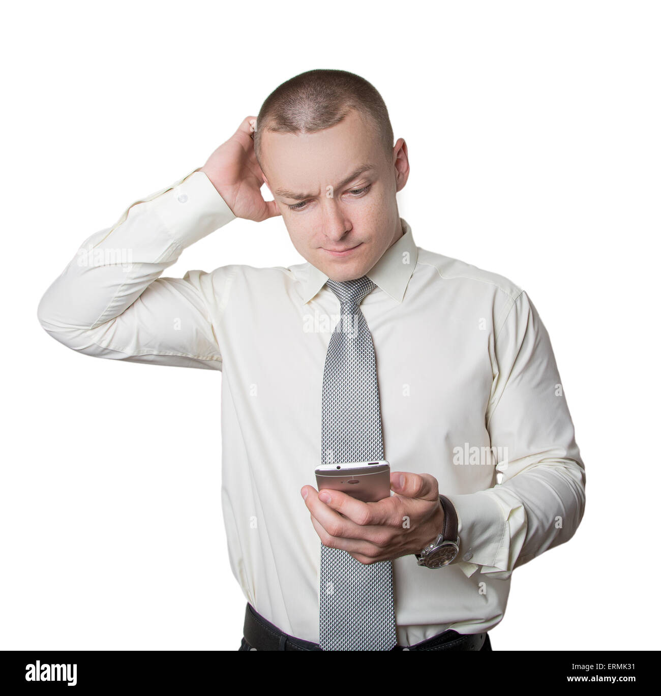 male businessman with phone Stock Photo - Alamy