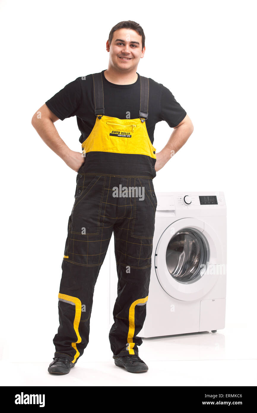 Photo man holding box Cut Out Stock Images & Pictures - Alamy