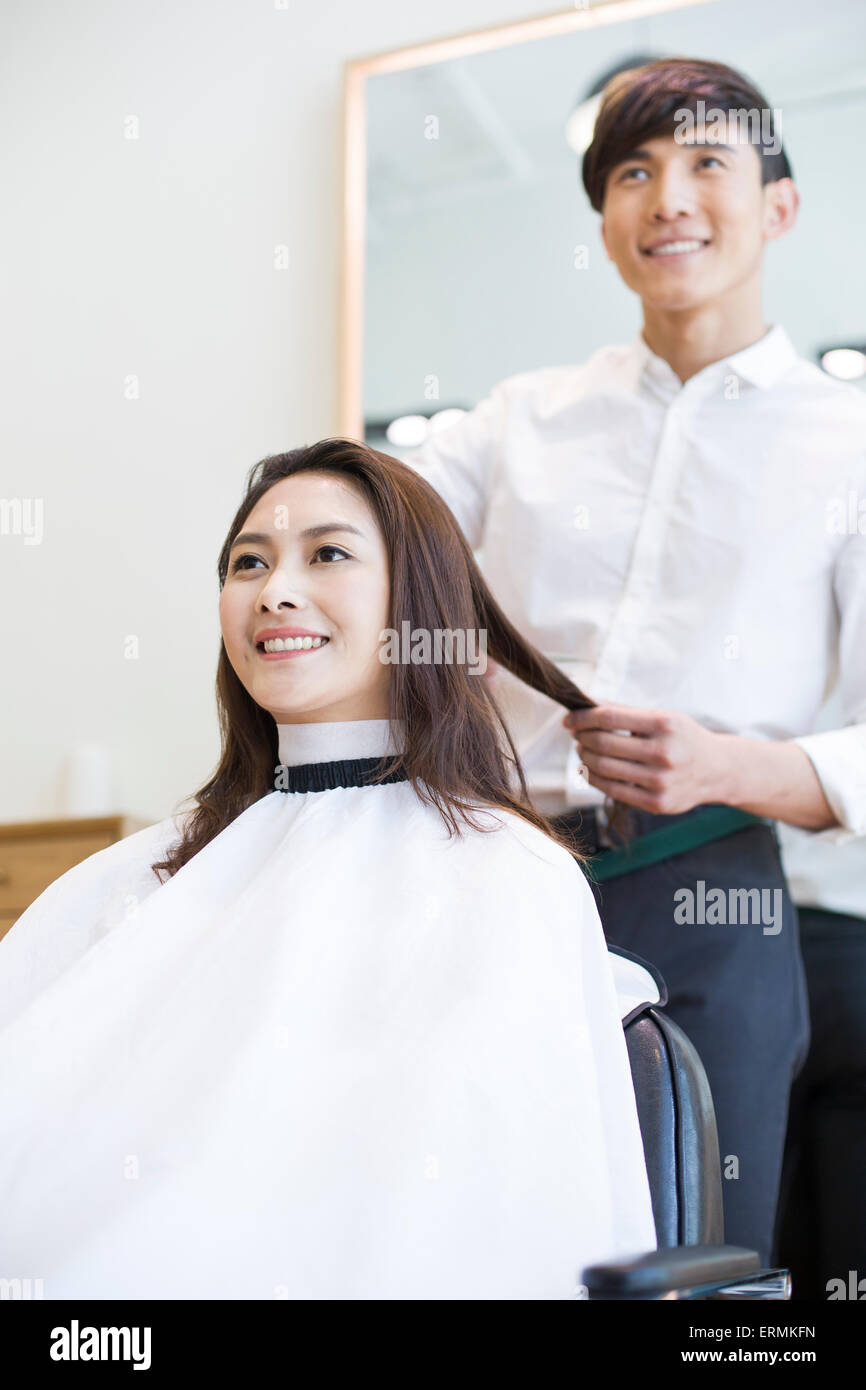 Styles customers hair hi-res stock photography and images - Alamy