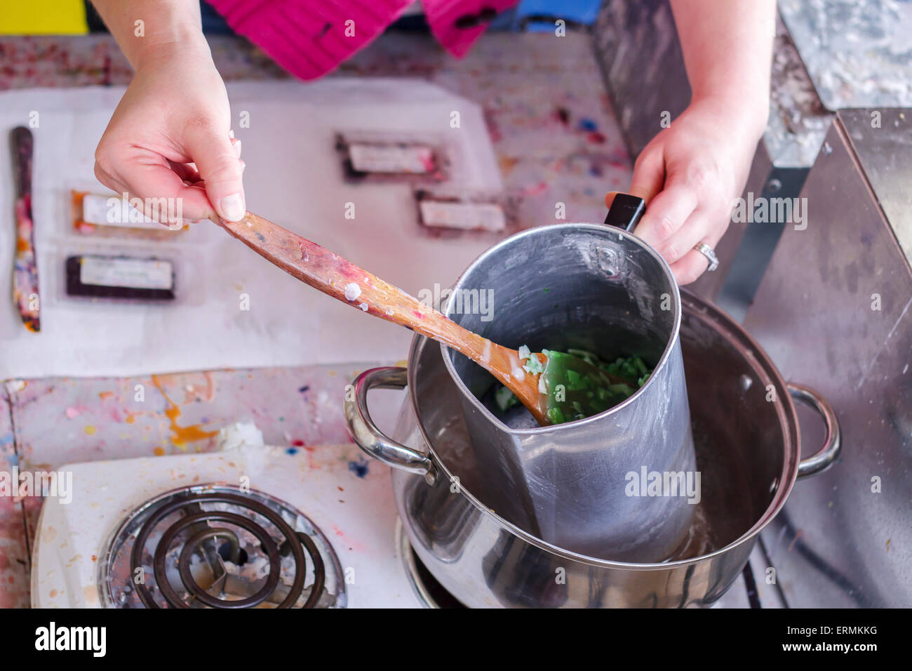 Candle making women hi-res stock photography and images - Alamy