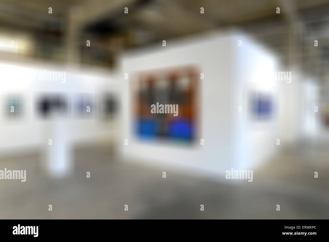 Art gallery generic background. Intentionally blurred editing post ...
